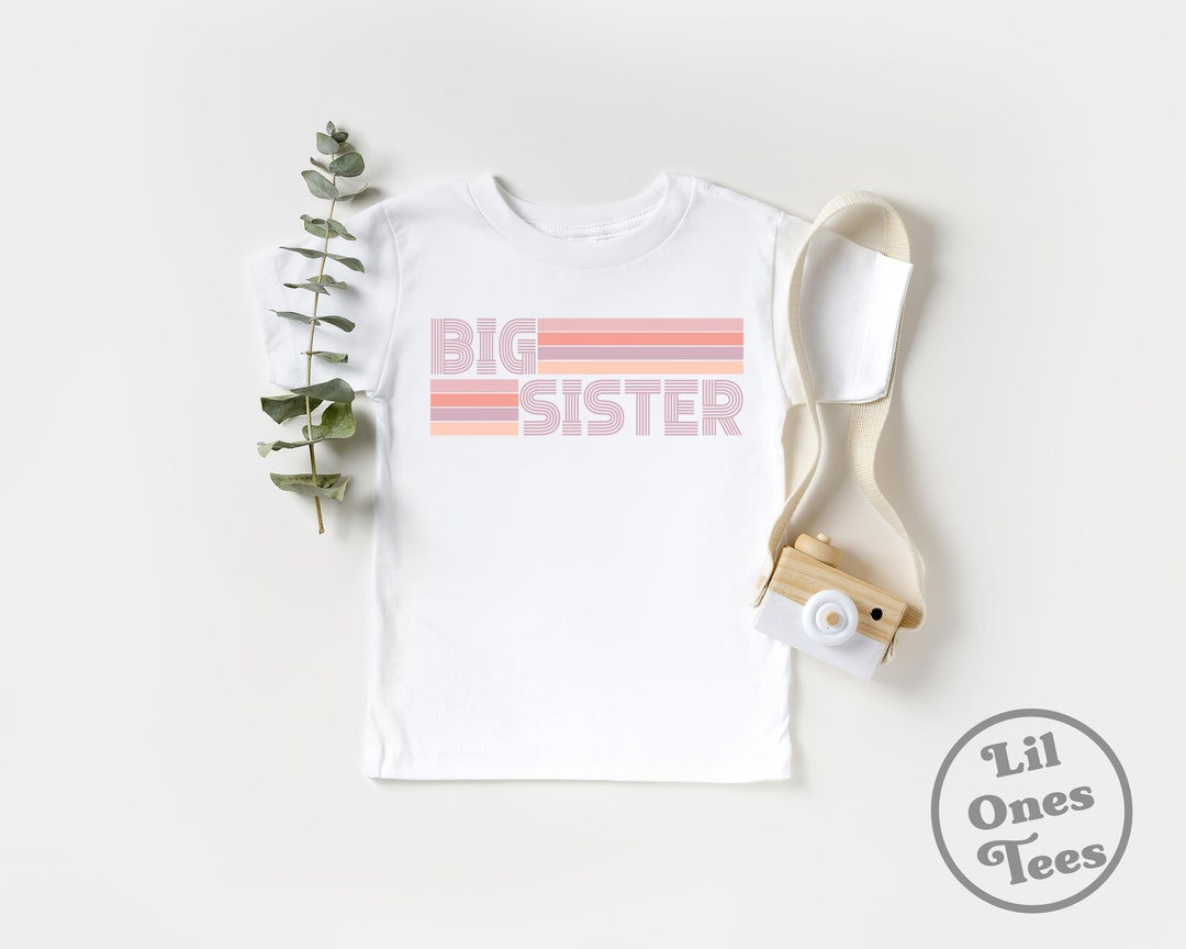 Retro Big Sister Toddler Shirt Big Sister Announcement Shirt Pregnancy Reveal Kids Shirt - Etsy