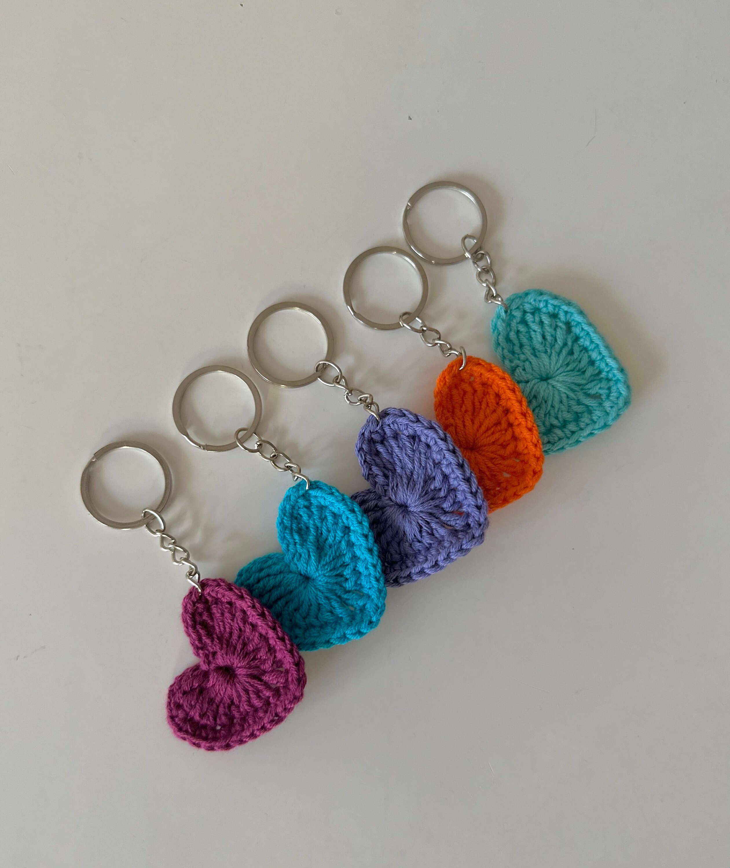 Crochet Heart Keychain Pattern, Beginner Crochet Heart Pattern, Simple ...
