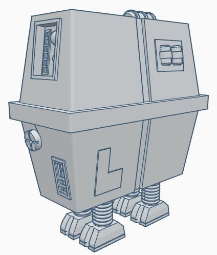 Droid GONK 4 Legs Fan Art Inspired by Star Wars 1/6 Scale STL 3d Print ...