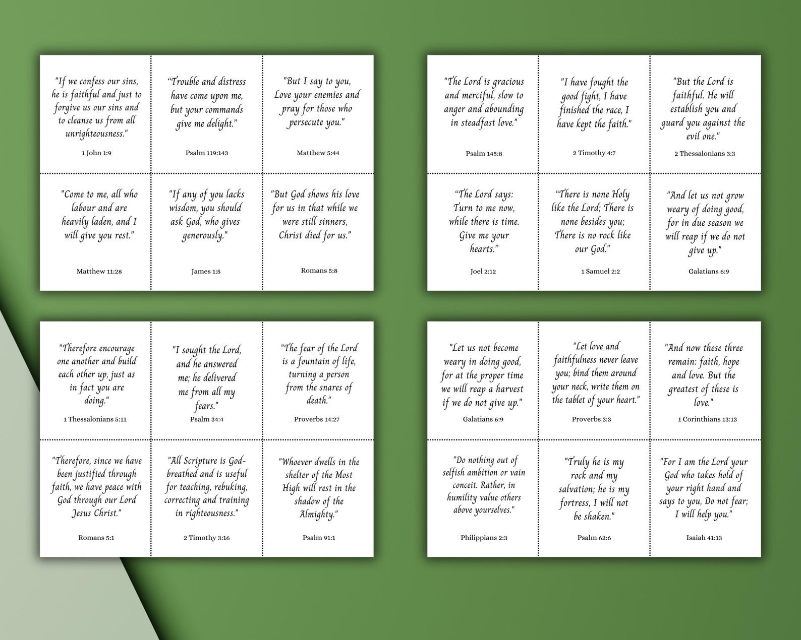 Buy 60 Printable Scripture Cards | Bible Verse Memory Cards | Instant ...