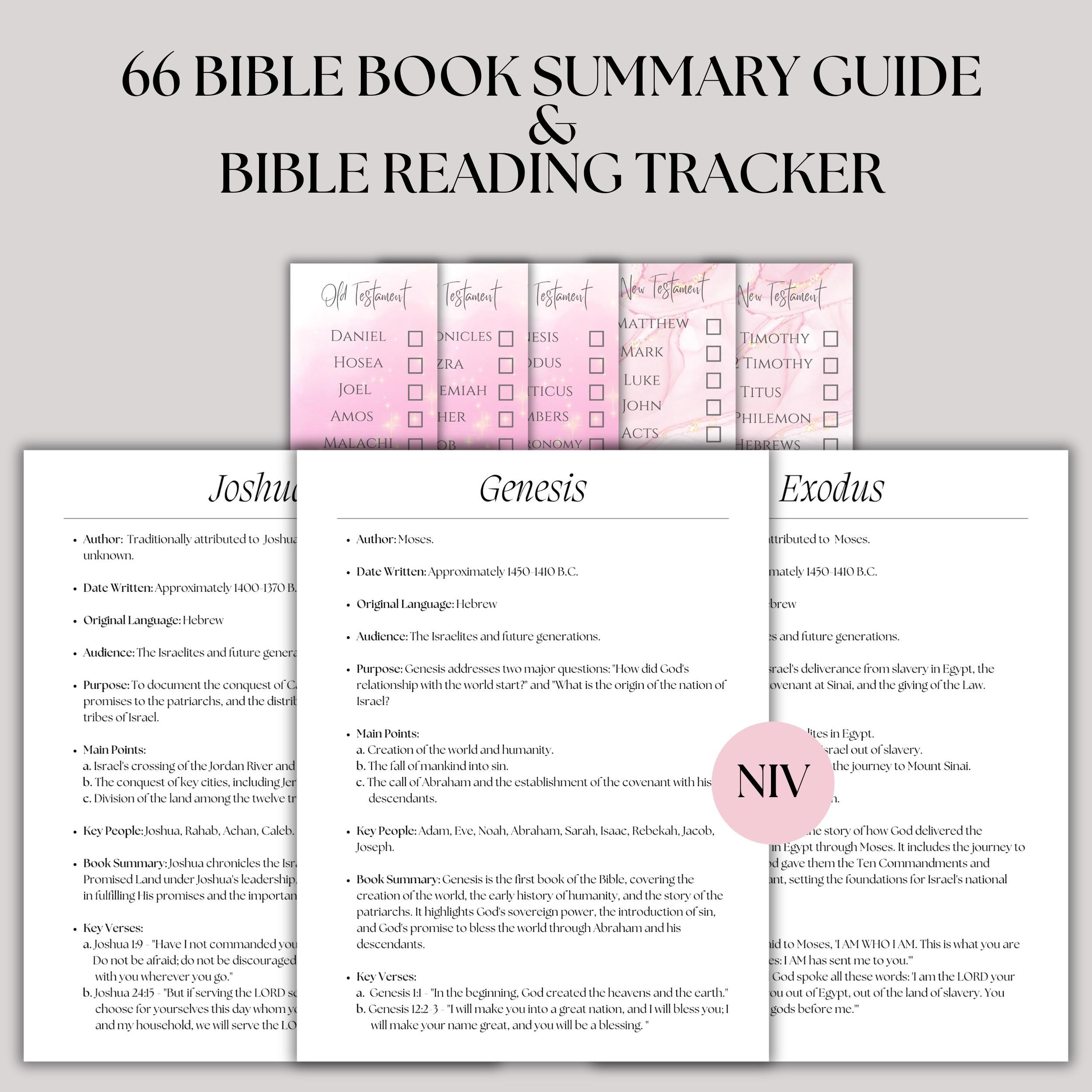 66 Bible Books Summary | Bible Study Guide for Beginner | PDF Instant Download - Etsy