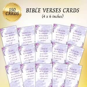 150 Printable Scripture Cards Bible Verse Memory Cards PDF Instant ...