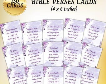 150 Printable Scripture Cards Bible Verse Memory Cards PDF Instant ...
