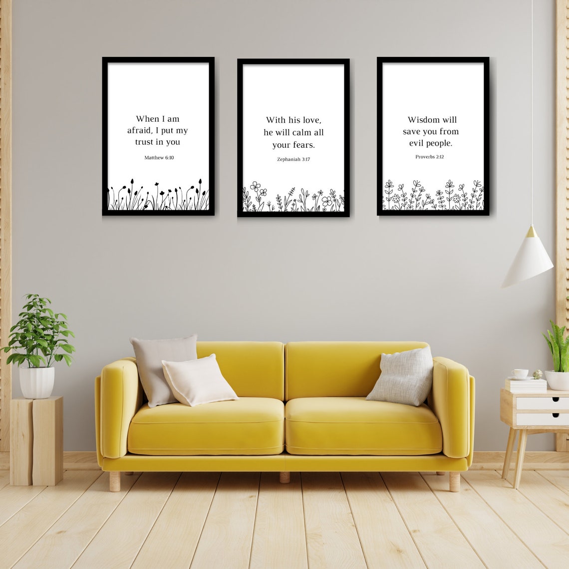 Buy Digital Wall Art Set of 3 Bible Scripture Art Digital Download ...