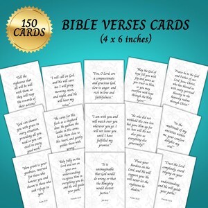150 Printable Scripture Cards | Bible Verse Memory Cards | PDF Instant ...