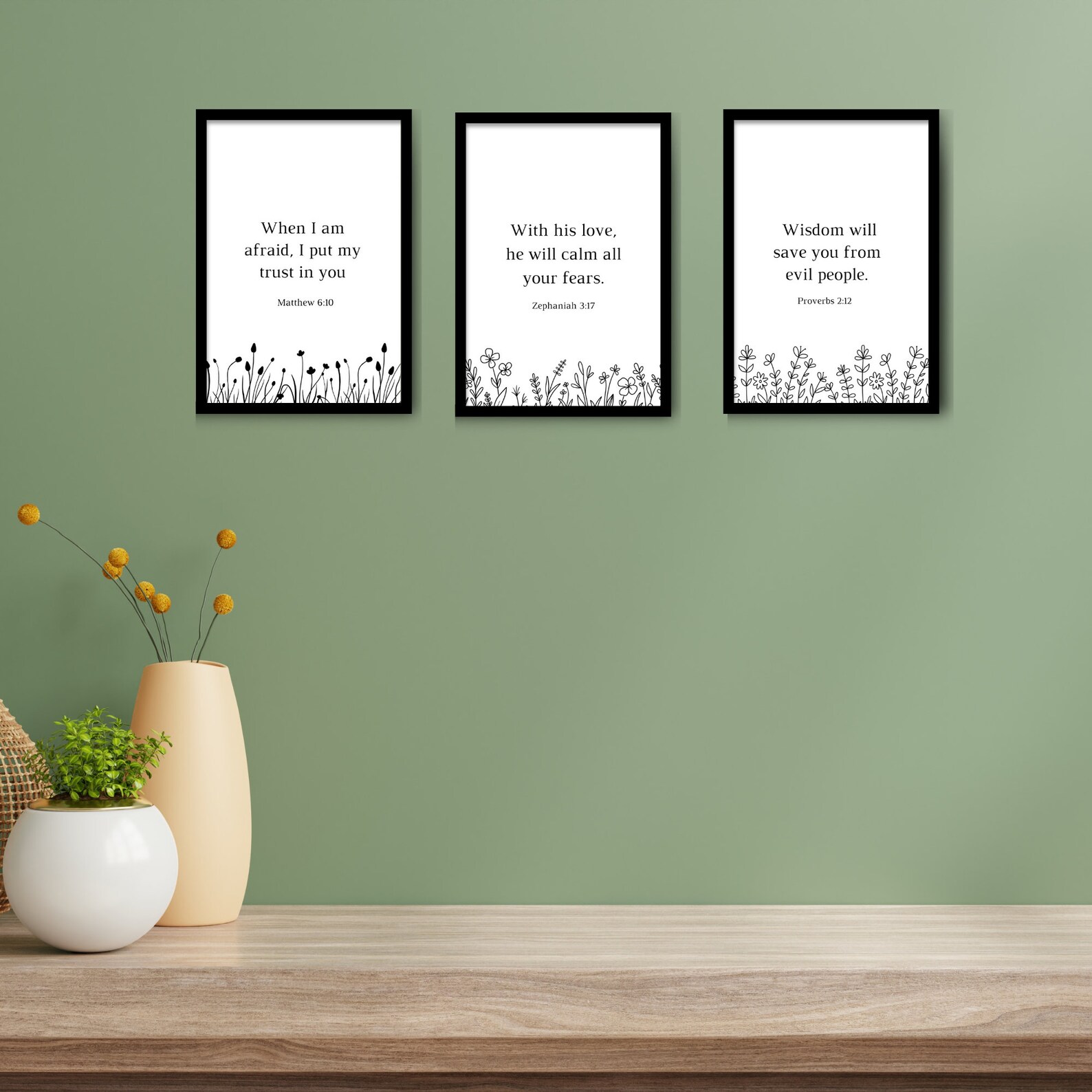Buy Digital Wall Art Set of 3 Bible Scripture Art Digital Download ...