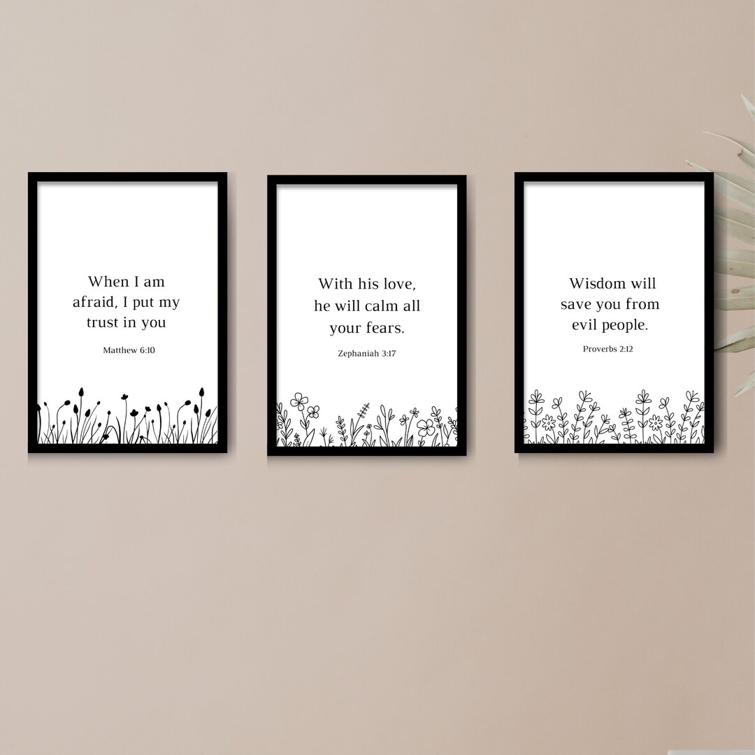 Buy Digital Wall Art Set of 3 Bible Scripture Art Digital Download ...