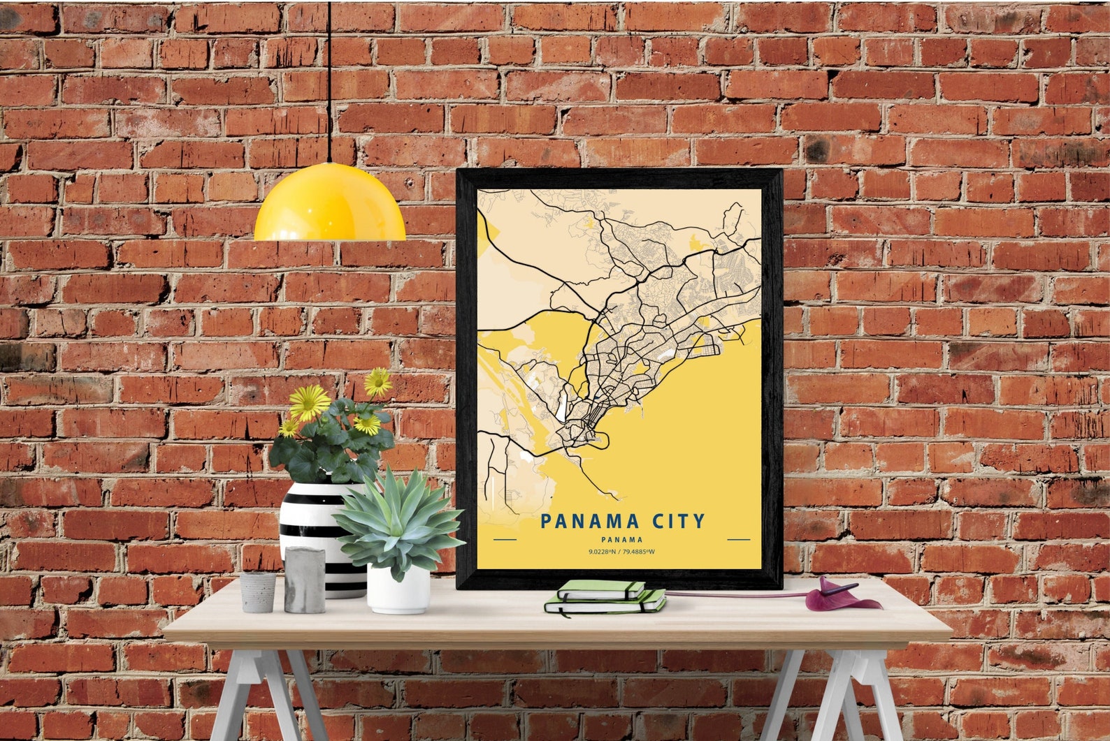 Panama City Map, Panama Map Wall Art, Panama City Art, Panama Map ...