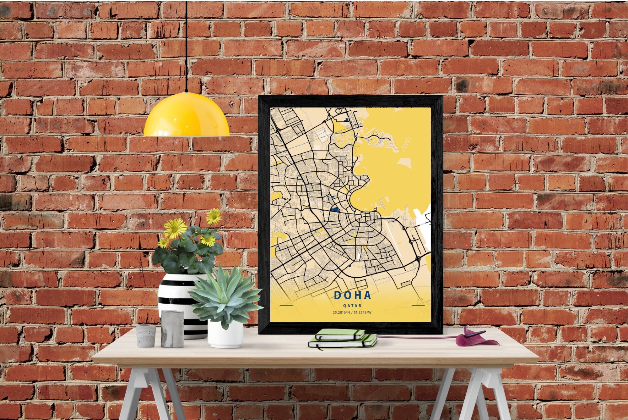 Doha Map Art Qatar City Poster Art Map of Doha Qatar Map - Etsy Canada
