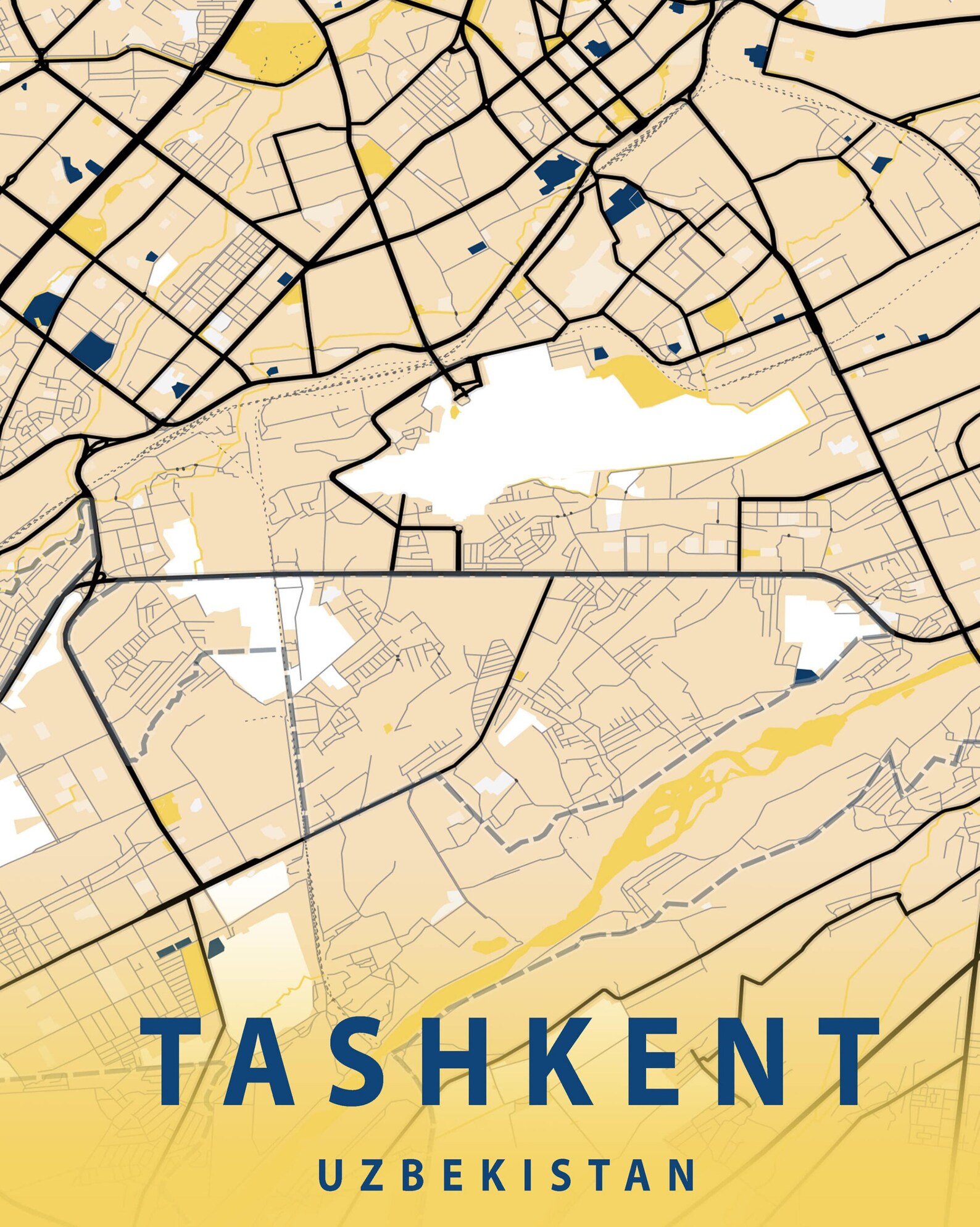 Tashkent Map Printable Uzbekistan Digital Map Download - Etsy