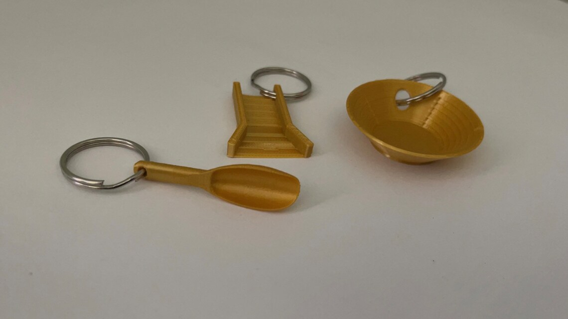 Gold Prospecting Pan Keychain, 3D Printed - Etsy