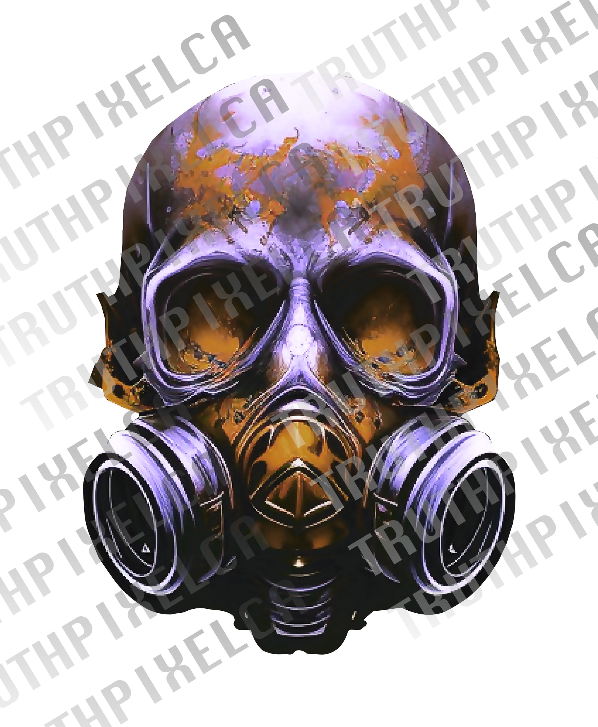 Skull Gas Mask Cartoon