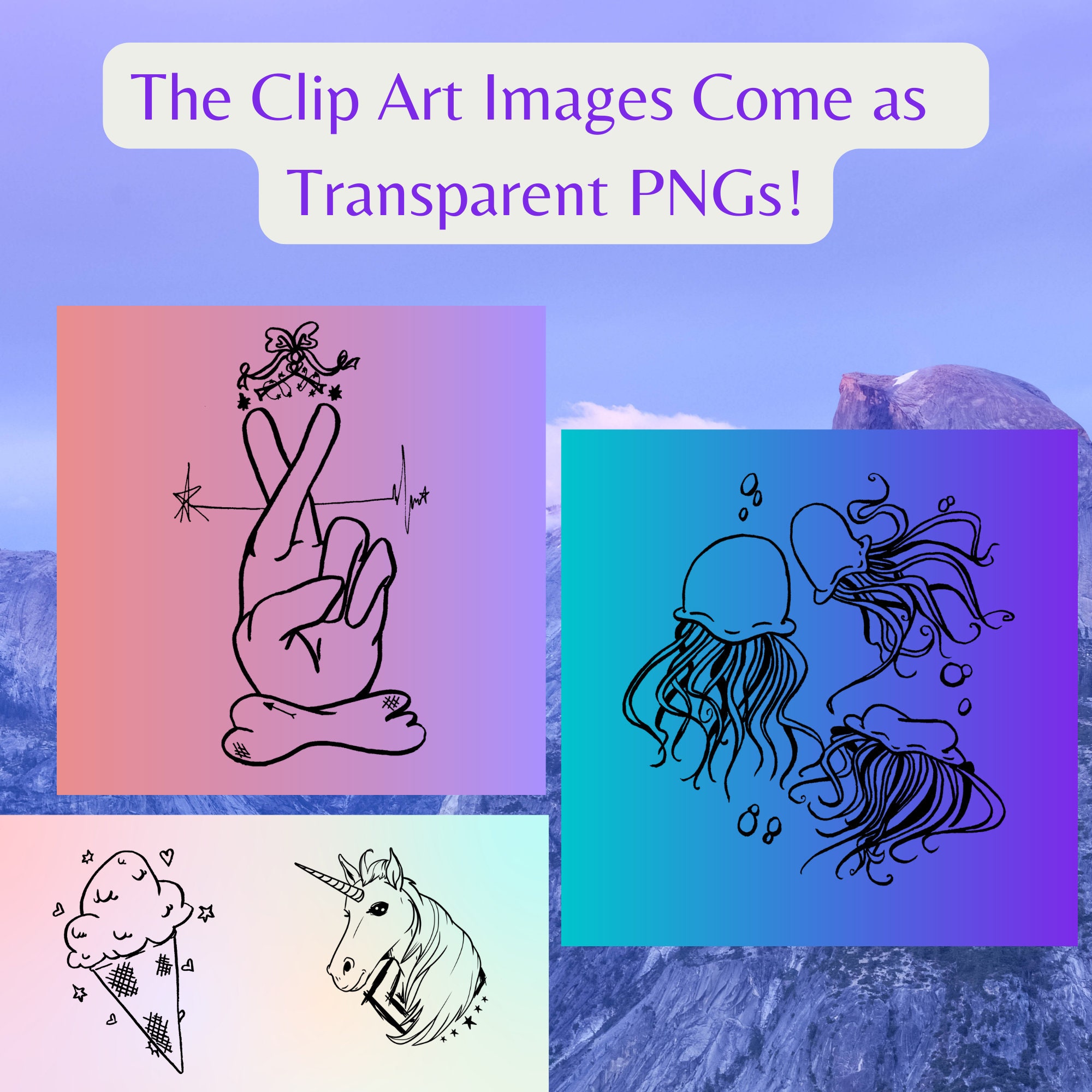 Variety Digital Clip Art Bundle 20 PNG Format Images With - Etsy
