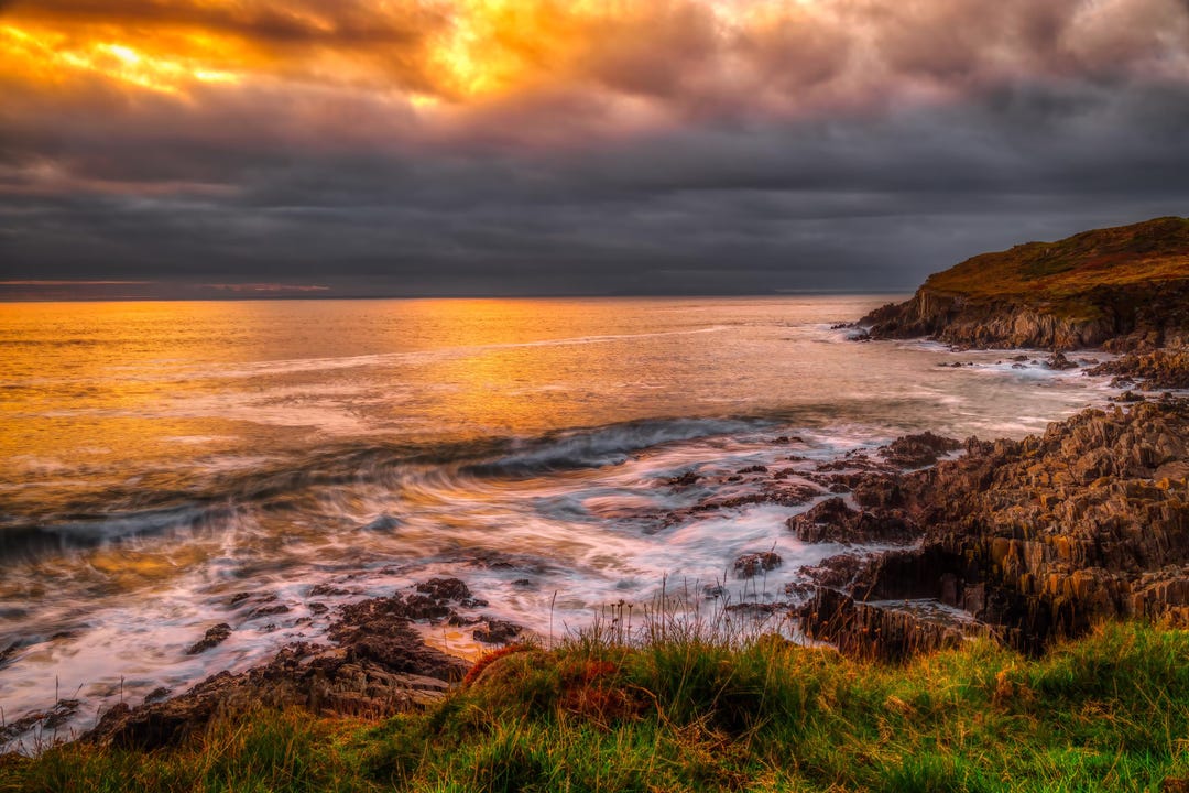 Fire in the Sky - Printable Photography - North Devon Sunset - Hi-res ...