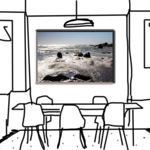 Sunny Beach With Crashing Waves - Printable Photography - Grunta Beach ...