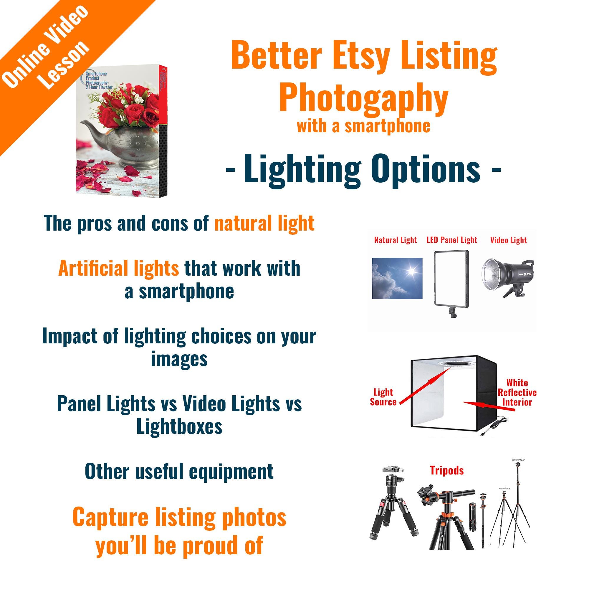 Smartphone Photography Lighting for Products - Video Lesson for Better ...