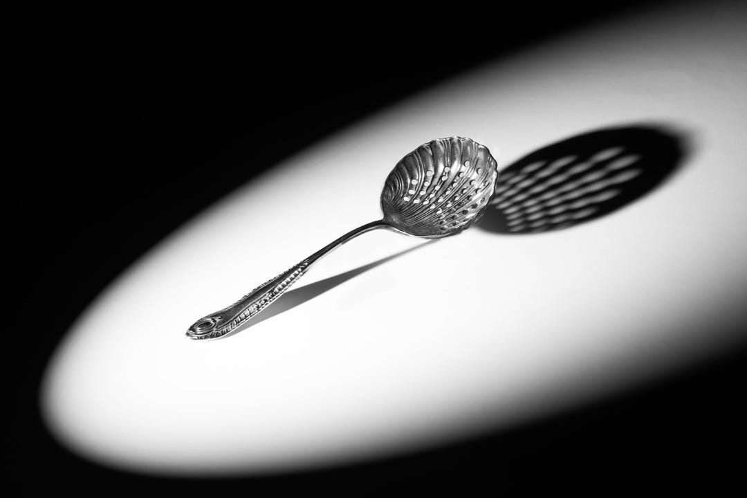 Antique Sifter Spoon in Spotlight - Beautiful Creative Photography - Hi ...