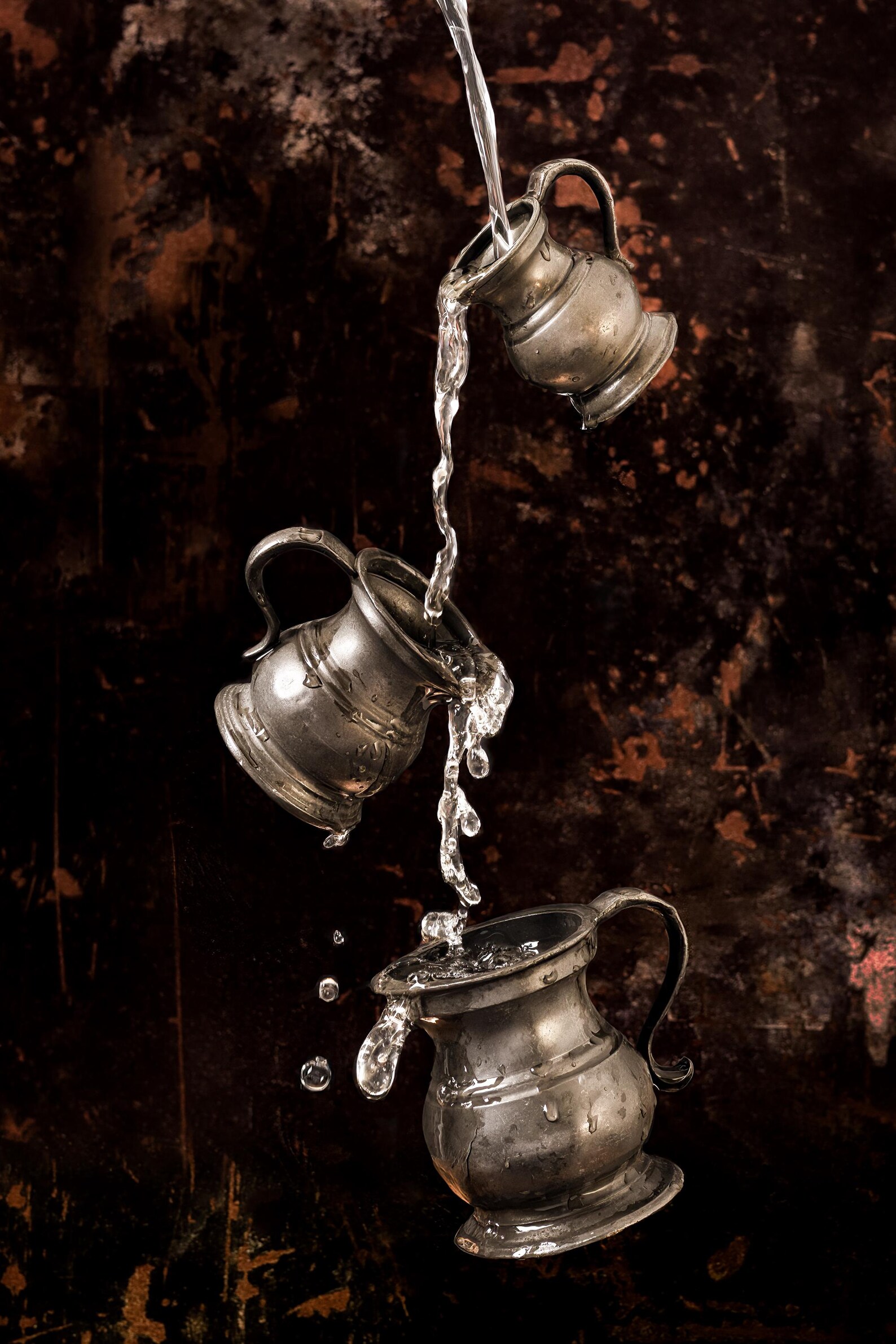 Antique Pewter Bar Measures Water Cascade - Printable Photography ...