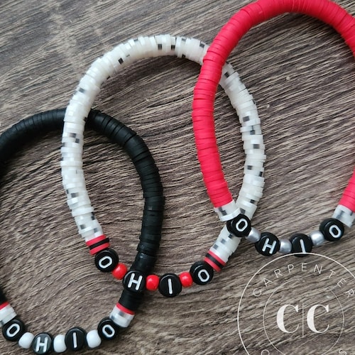 Ohio State Buckeyes Bracelet - Etsy