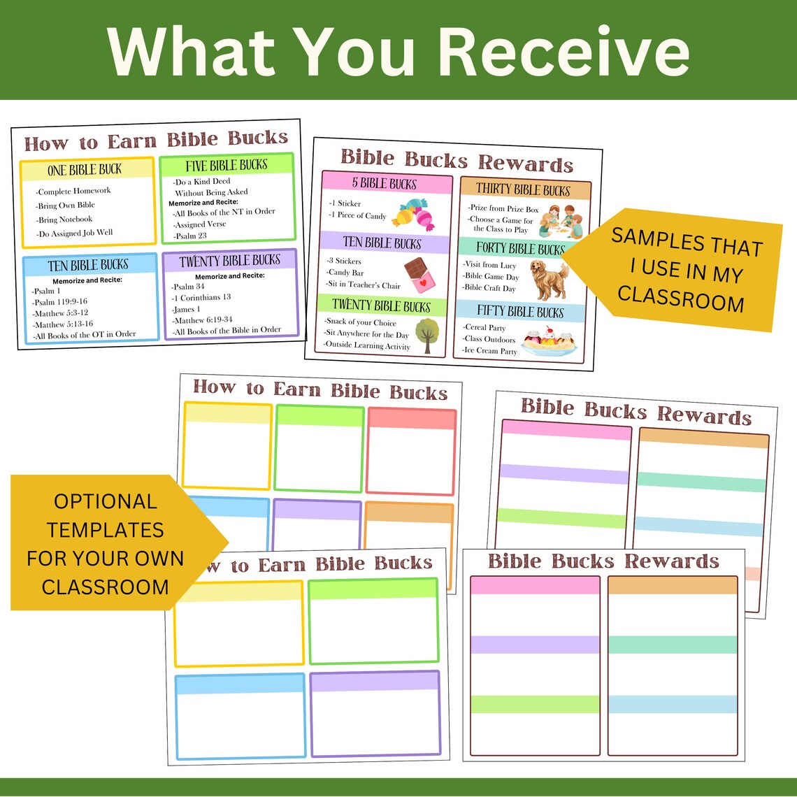 Bible Bucks | Sunday School Incentive | VBS | Christian School Reward ...