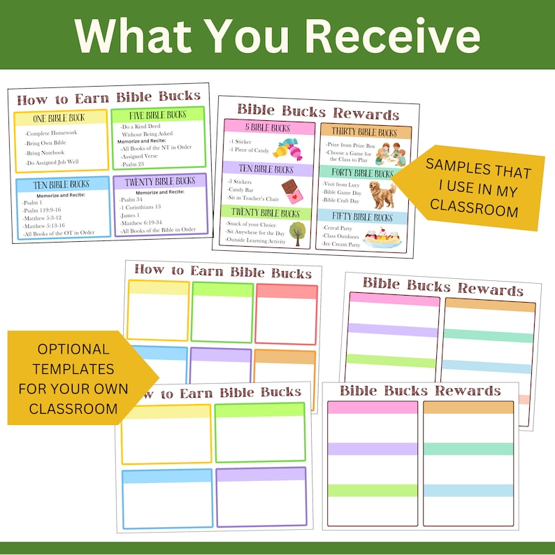 Bible Bucks | Sunday School Incentive | VBS | Christian School Reward ...