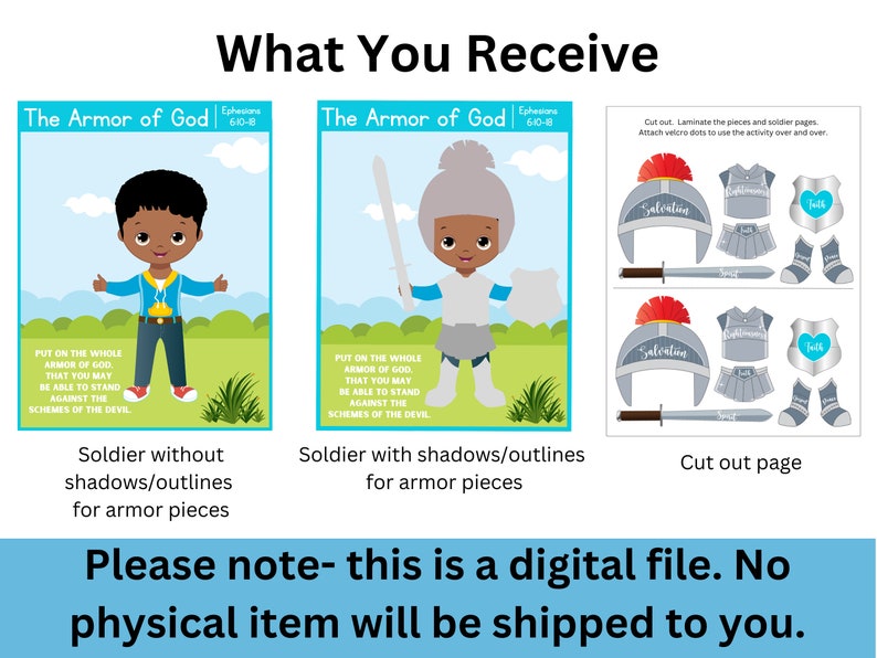 Armor of God | Printable | Busy Book | Quiet Book | Toddler Preschool ...