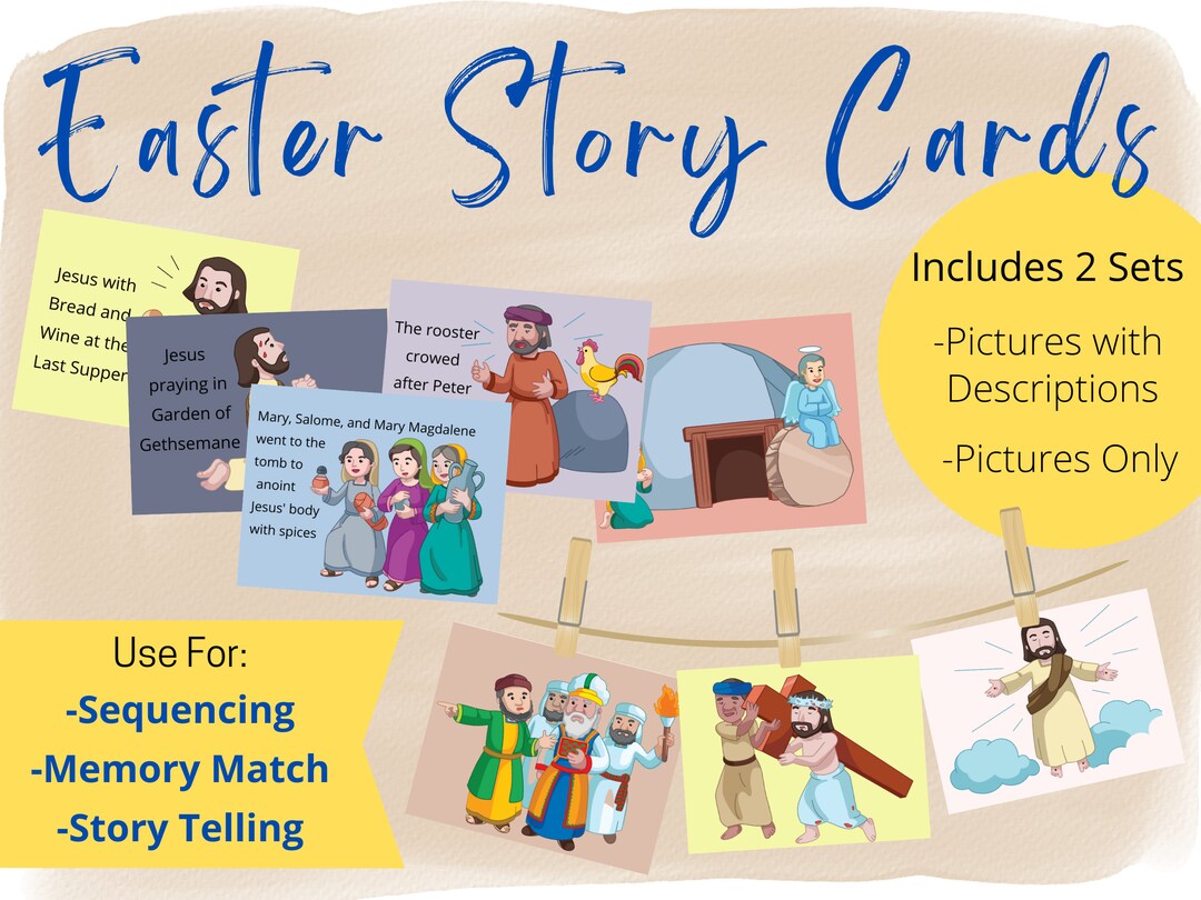 Easter Storytelling Cards | Holy Week | Jesus | Religious Christian ...
