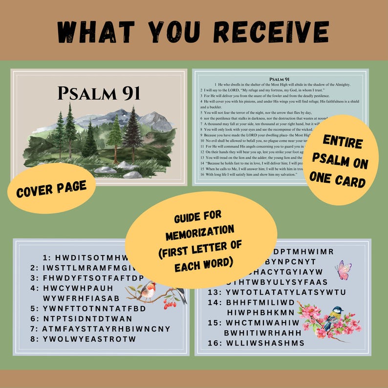 Psalm 91 | Bible Memory | Sunday School | Homeschool | Bible Verse ...