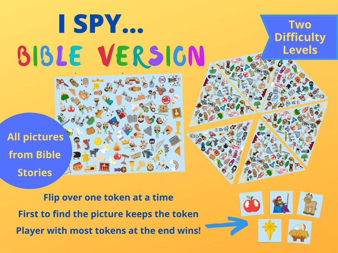 I Spy Game Bible Version Christian Printable Sunday School Game ...