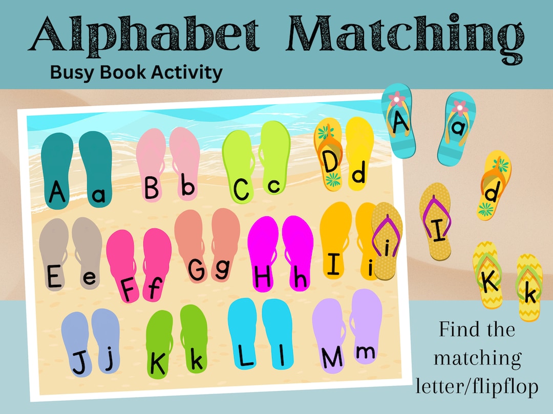 Preschool Busy Book Alphabet Matching Quiet Book - Etsy