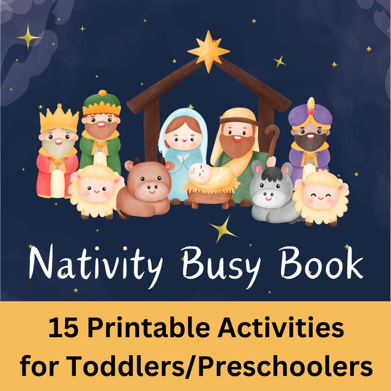 Nativity Busy Book | Christmas | Toddler Preschool Gift L | Printable ...