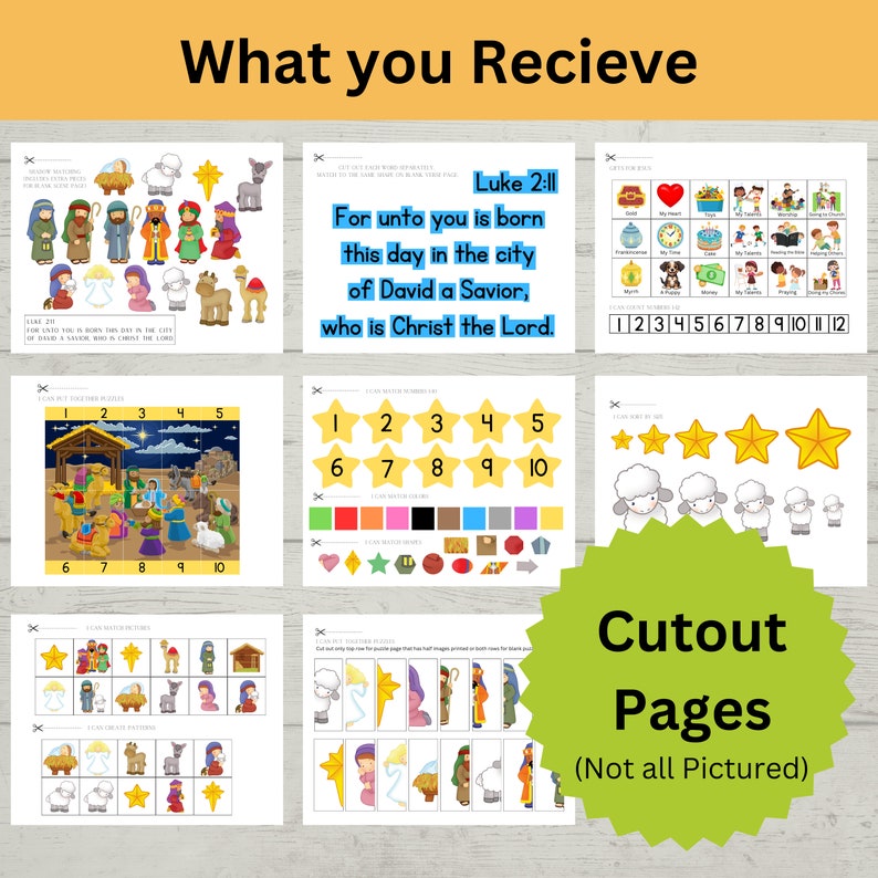 Nativity Busy Book | Christmas | Toddler Preschool Gift L | Printable ...