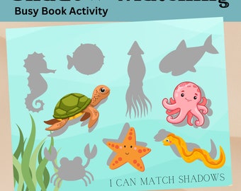 Color Matching | Toddler Busy Book | Ocean Activity Page | Quiet Book ...
