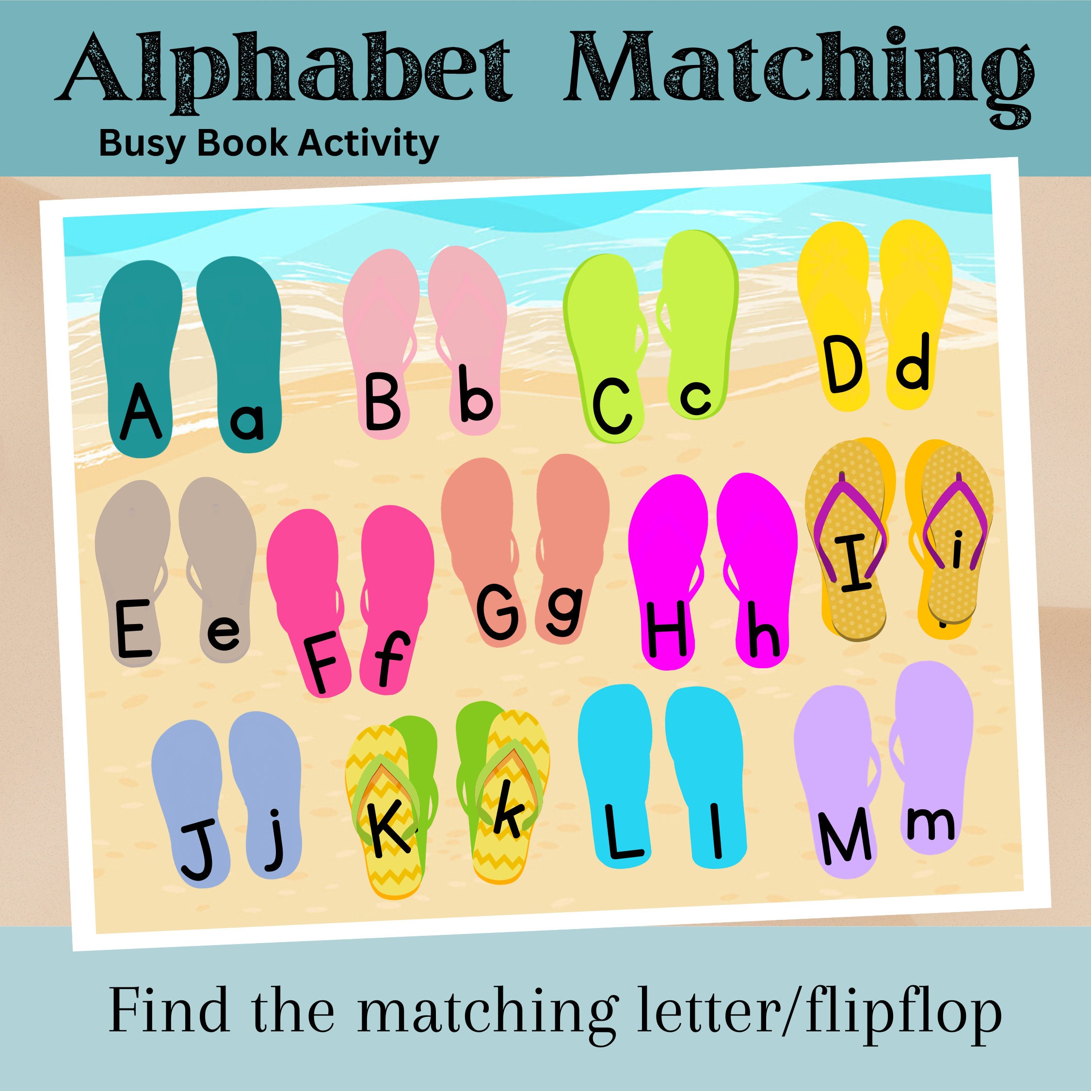 Preschool Busy Book | Alphabet Matching | Quiet Book | Preschool ...