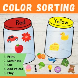 Color Sorting Activity | Preschool & Toddler Learning | Printable Busy ...