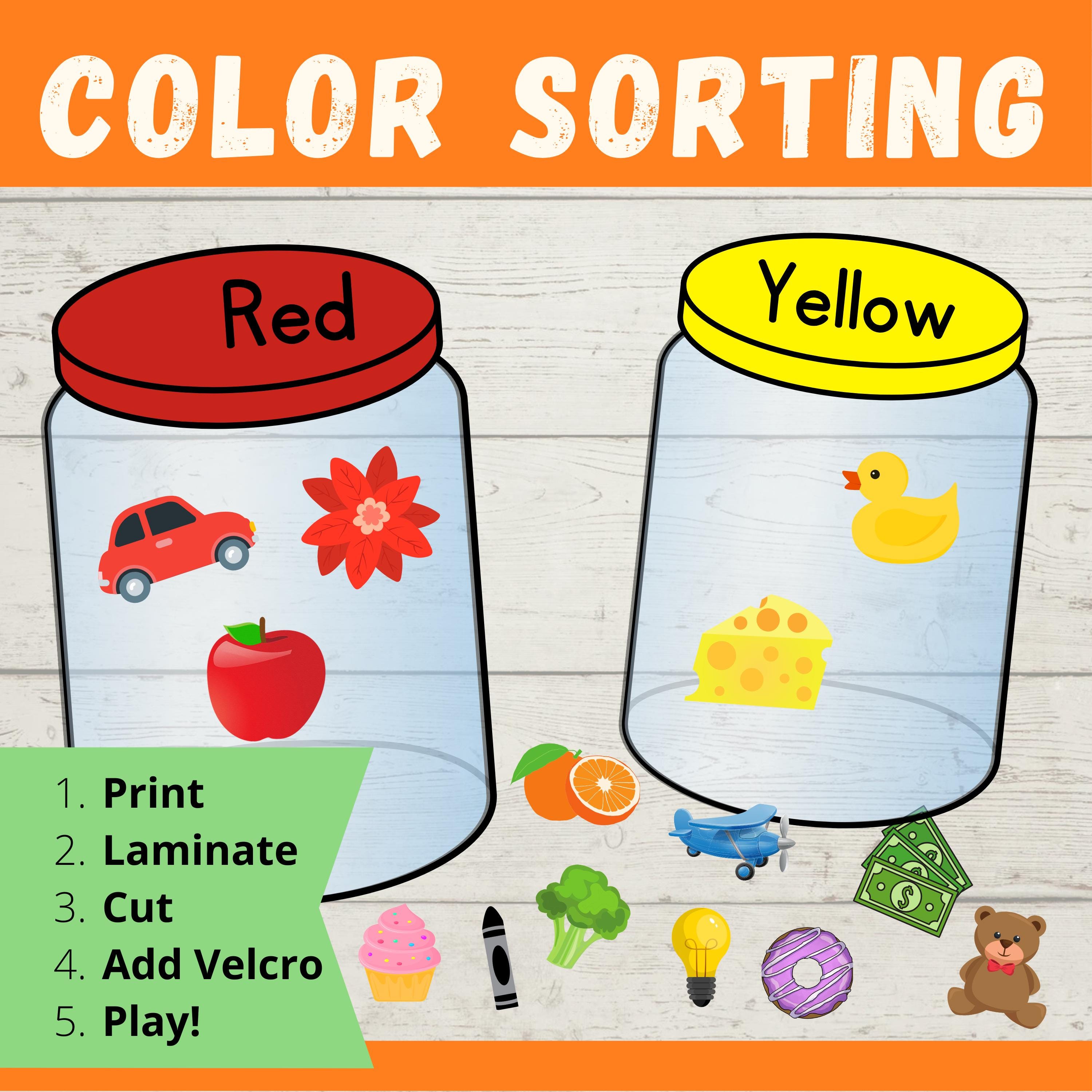 Color Sorting Activity | Preschool & Toddler Learning | Printable Busy ...