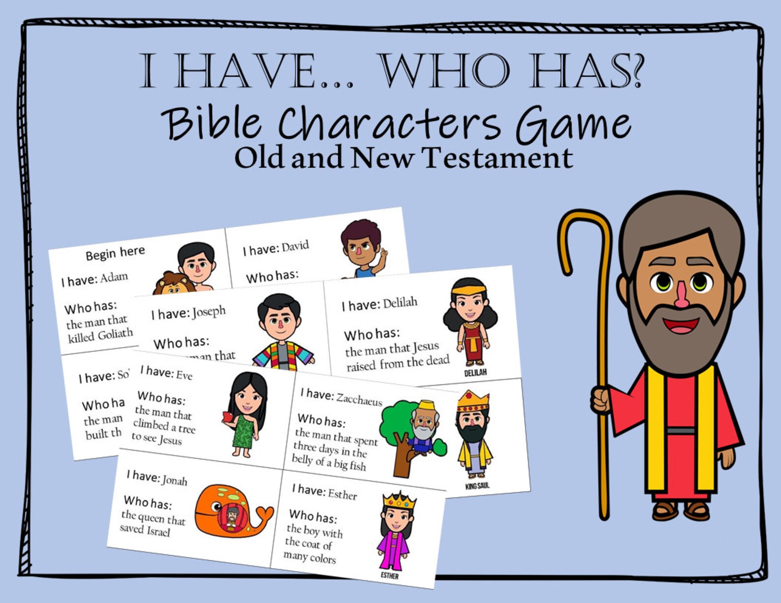 Bible Game Bible Characters Christian Faith Bible Game - Etsy