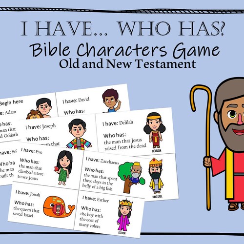 Bible Game Bible Characters Christian Faith Bible Game - Etsy Australia