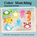 Color Matching | Toddler Busy Book | Ocean Activity Page | Quiet Book ...
