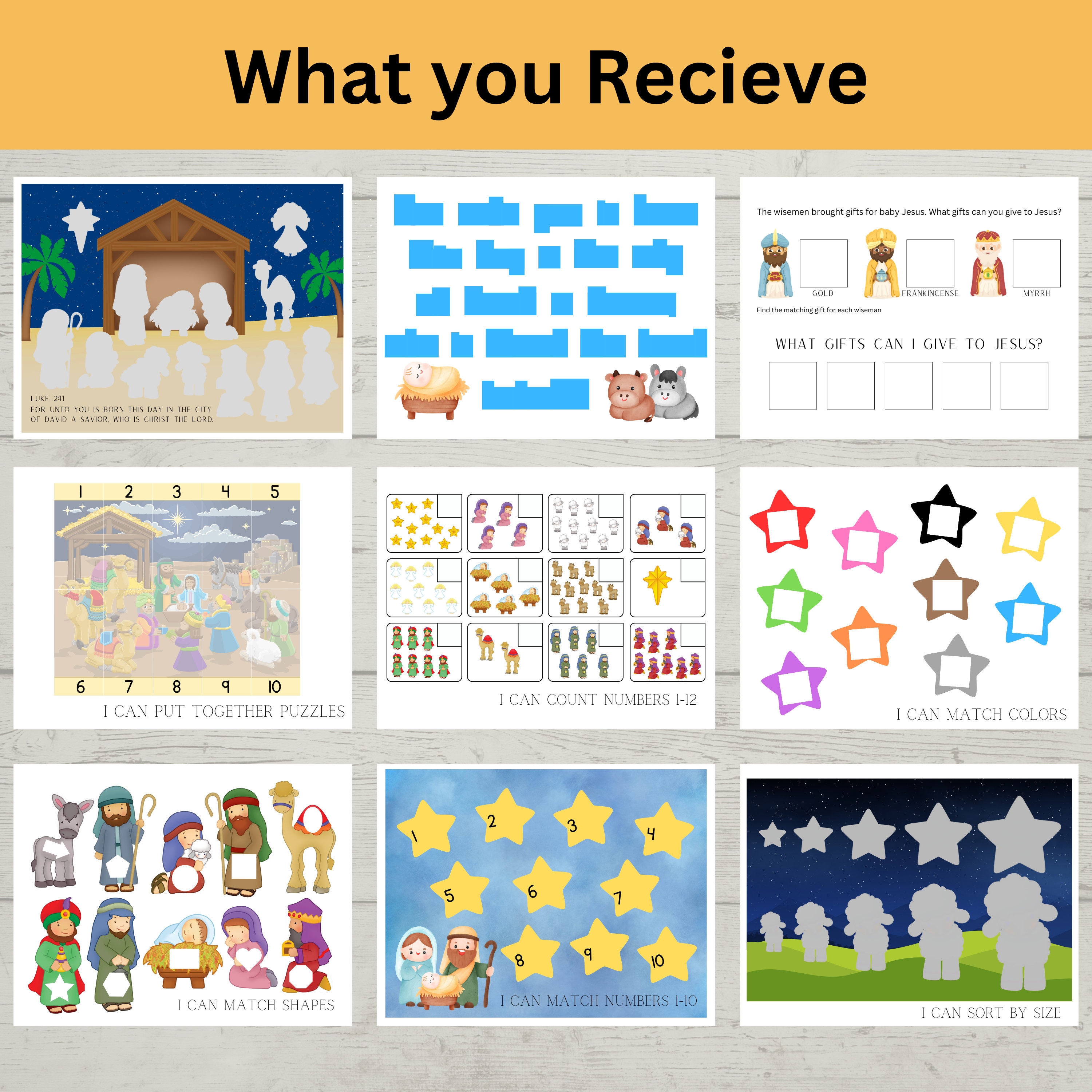 Nativity Busy Book | Christmas | Toddler Preschool Gift L | Printable ...