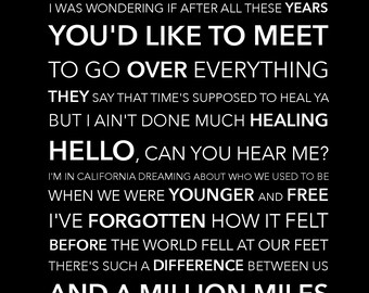 Madonna Song Lyrics Poster A3 Size - Etsy