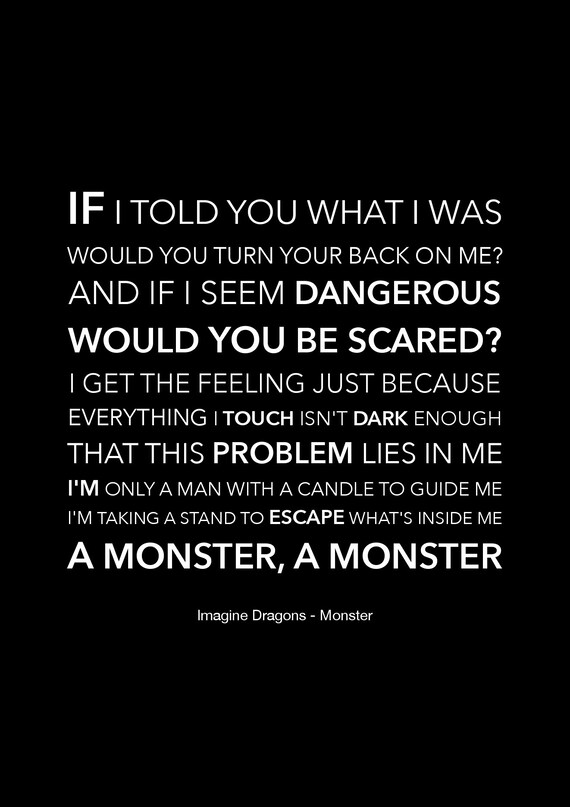 Imagine Dragons Monster Lyrics