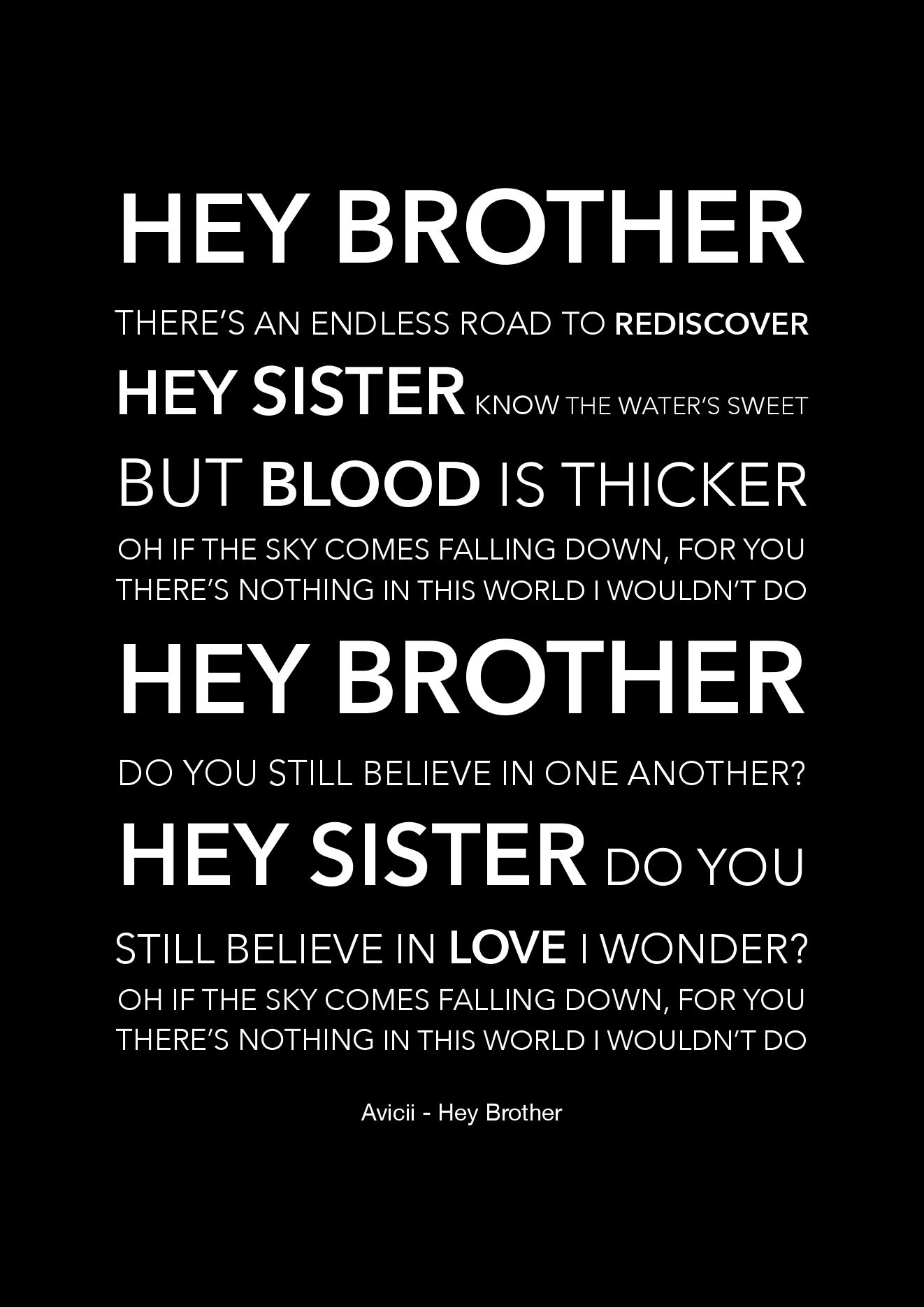 Hey Brother Lyrics