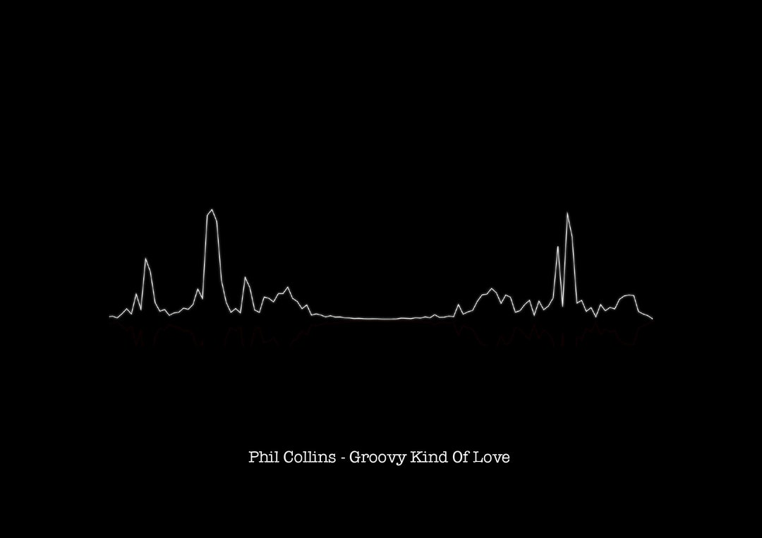 Phil Collins - Groovy Kind of Love - Heartbeat Soundwave Poster - A4 ...