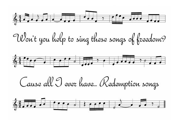 Bob Marley Redemption Song Poster