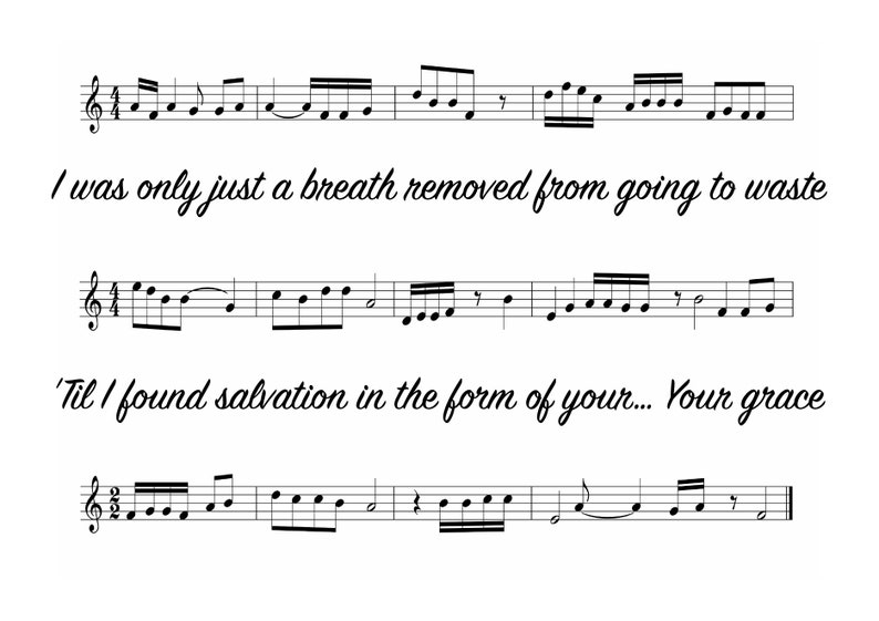 Lewis Capaldi - Grace - Song Sheet Poster - A4 Size - Etsy