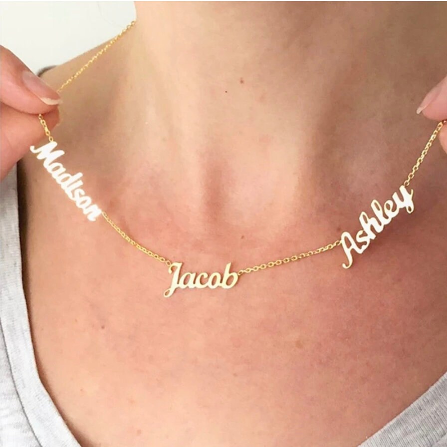 Custom Name Necklace, Dainty Personalized Necklace, Bridesmaid Gift ...