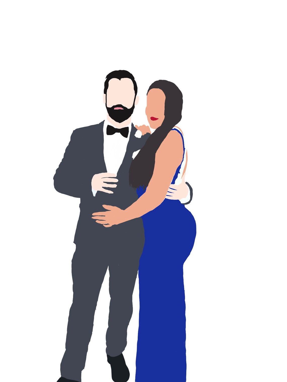 Faceless Digital Portrait - Etsy