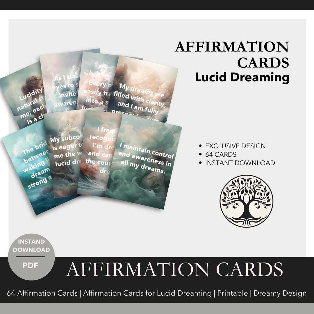 Printable Affirmation Cards for Lucid Dreaming - Etsy