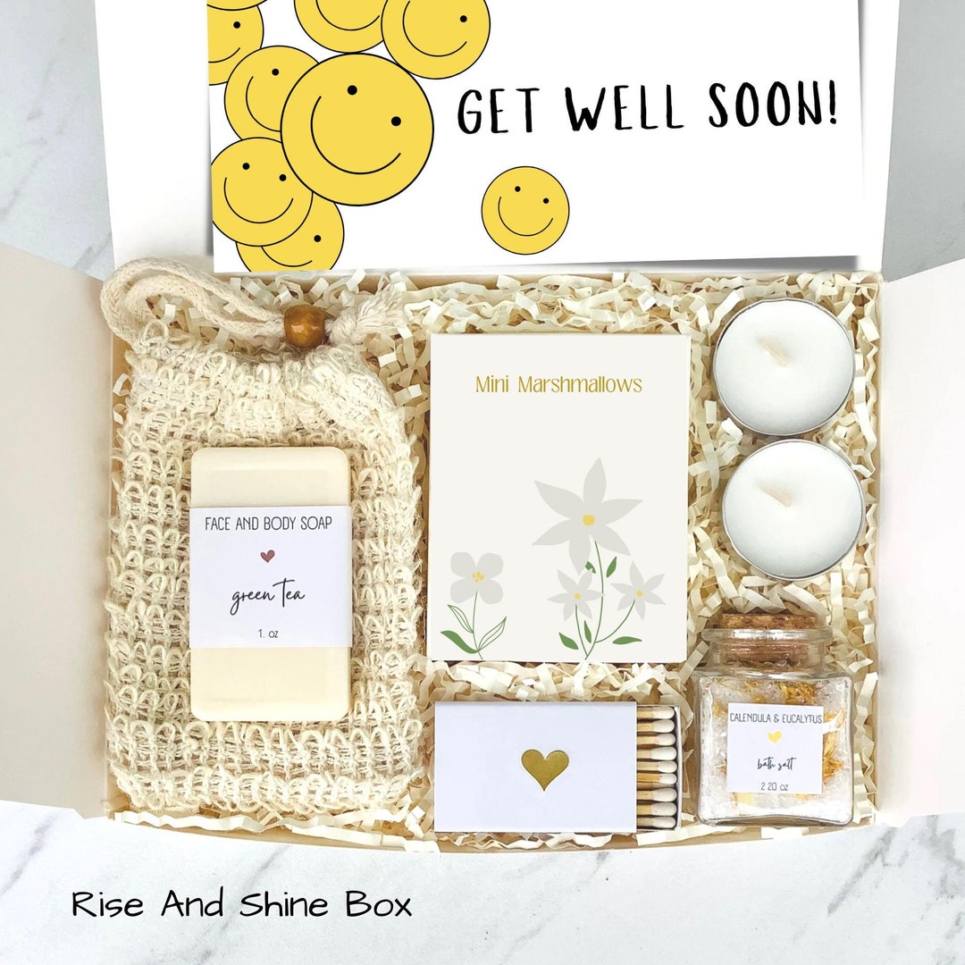 Get Well Soon Feel Better Gift Box Personalized Card Sending You ...